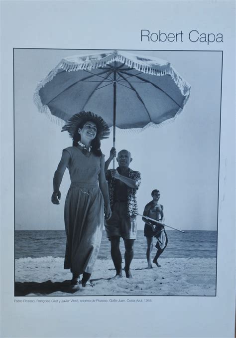 Robert Capa Pablo Picasso Y Françoise Gilot Reproducción