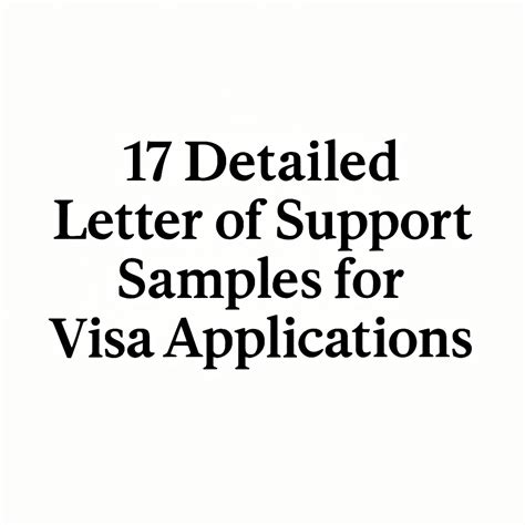 17 Eksempler På Detaljerte Støttebrev For Visumsøknader Requestletters