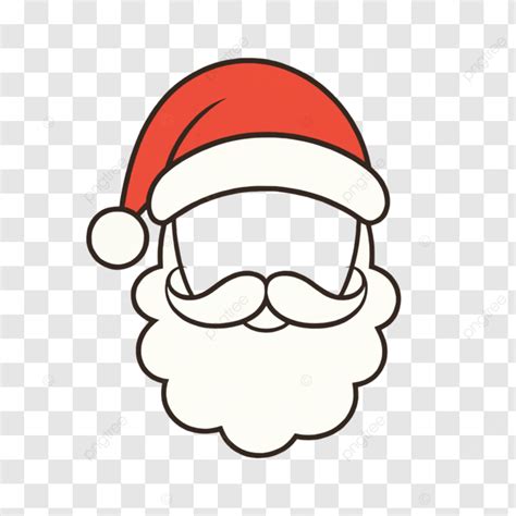 모자와 수염 예술을 가진 산타클로스 산타 클로스 얼굴 메리 크리스마스 빨간 산타 모자 Png 일러스트 및 이미지 에 대한 무료 다운로드 Pngtree
