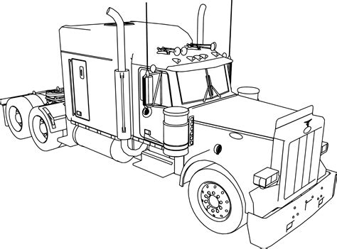 Printable Semi Truck Coloring Pages Educational Printable Worksheets