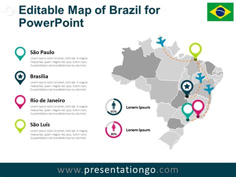 巴西powerpoint的地图下载与在线预览 Ppt高手