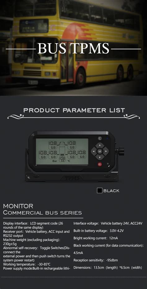 Tpms Truck Internal Pressure Sensor Tpms Display Tyre Pressure