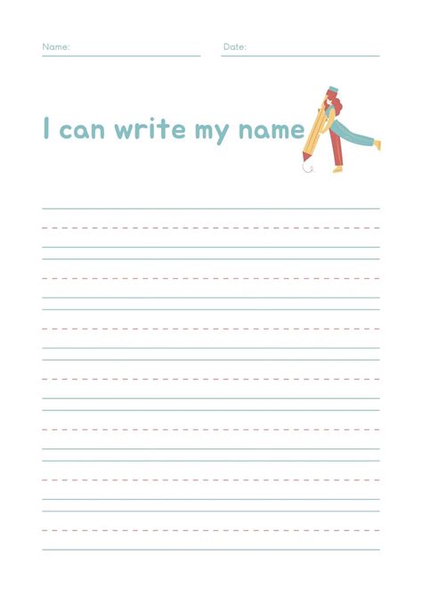 Editable Printable Handwriting Worksheet