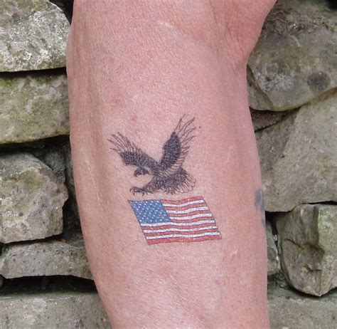 Eagle American Flag Tattoo Design Symbolism Meaning And Style Guide
