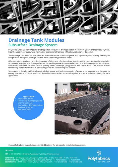 Pdf Drainage Tank Modules Polyfabrics · Pdf Filedrainage Tank Modules Subsurface Drainage