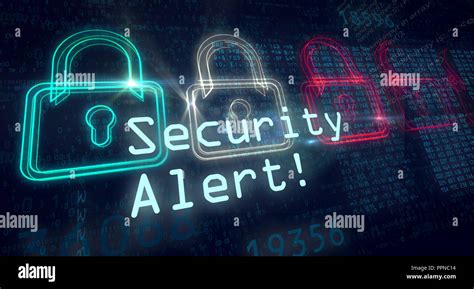 Security Alert And Cyber Security Concept Red And Green Padlocks On
