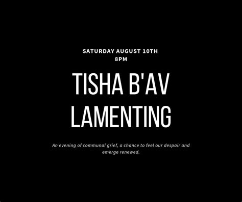 Tisha Bav Manchester Reform Synagogue