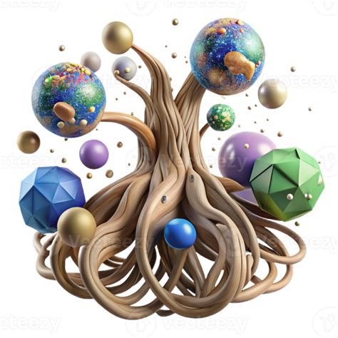 Dramatic Artistic Twisted Tree Roots Cutout With Earth Clumps Attached Detailed 60166436 Png