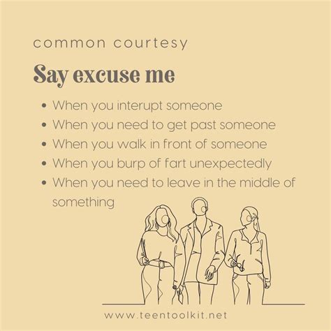 Saying Excuse Me Social Story
