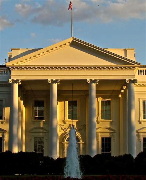 The Front Of The White House Close Up