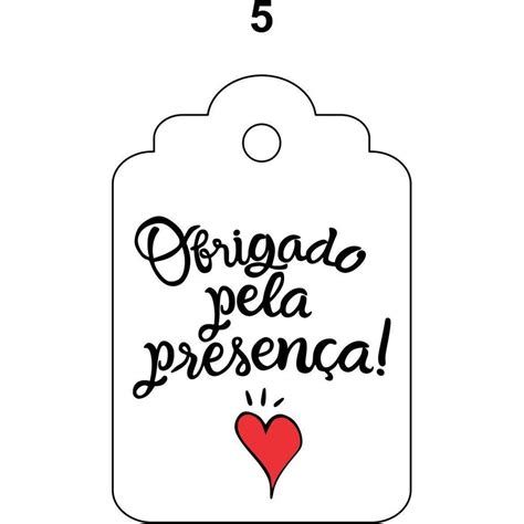 Kit 100 Tags Obrigado Pela Presença Ponto