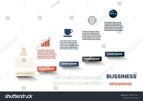 Infographics Arrow Chart Design Element Options Stock Vector Royalty Free