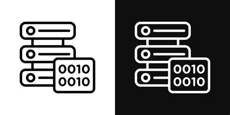 Master Data Icon Set Management Server Royalty Free Vector
