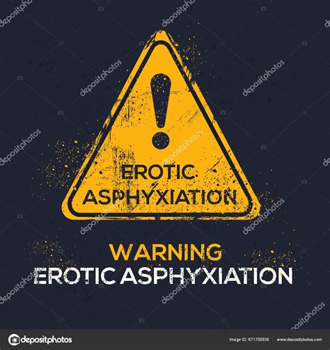 Erotic Asphyxiation Warning Sign Vector Illustration Stock Vector By