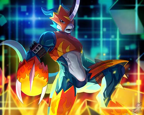 [digimon] Flamedramon By Zeitzbach On Deviantart