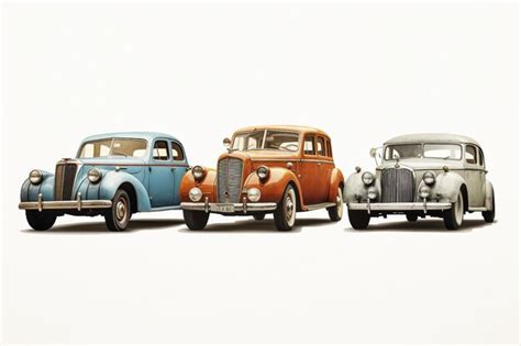 premium ai image vintage vehicles in isolation generative ai