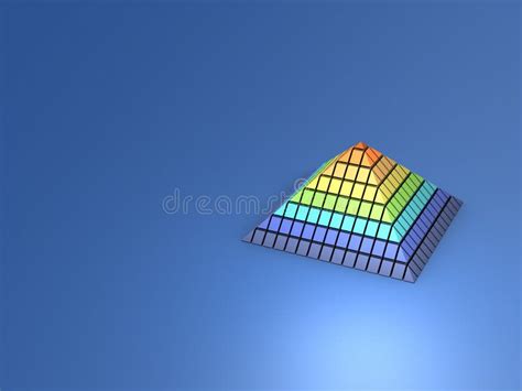 A Colorful Pyramid Structure An Abstract Concept Representing