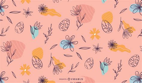 Easter Floral Pattern Design Vector Download