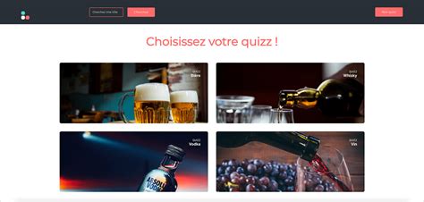 alcool theme quizz in react js on behance