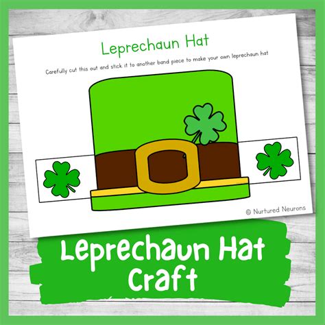 Simple Leprechaun Hat Craft St Patricks Day Printable Nurtured Neurons
