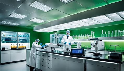 Biotechnology Lab Analysis Premium Ai Generated Image