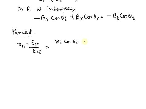 Solved A Plane Wave Is Incident On An Interface Between Linear Materials At An Angle Of