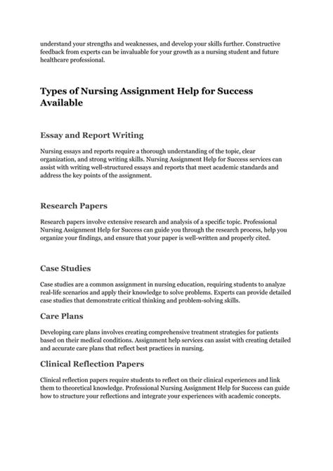 Nursing Assignment Helper For Successpdf