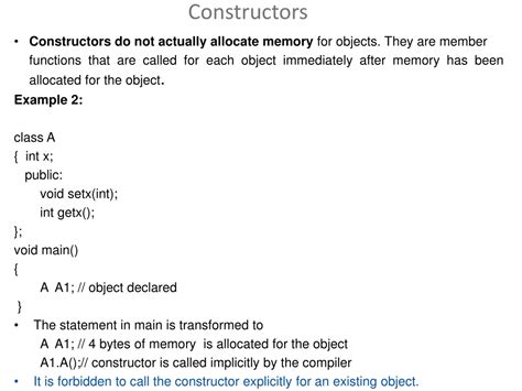 Ppt Constructors And Destructors In Object Oriented Programming