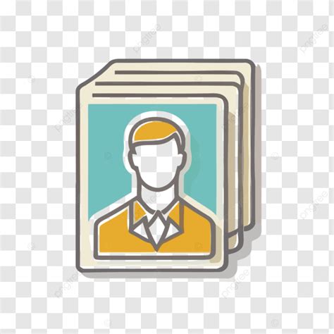 접힌 종이가 있는 남자 아이콘 벡터 흰색 배경에 인턴쉽의 단순한 다채로운 아이콘 그림자 없음 작은 프레임 중앙 Png 일러스트 및 벡터 에 대한 무료 다운로드