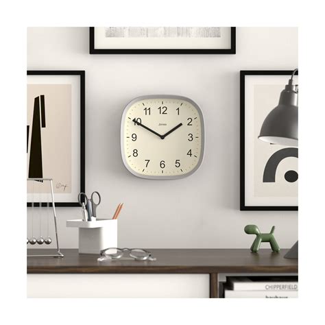 Jones Sprite Wall Clock In Grey 25cm Jones Clocks