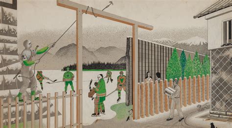 Lot Jack Ackroyd Canadian 1925 1992 Ninja Ink And Watercolour 18 X 32 In 45 7 X 81 3 Cm