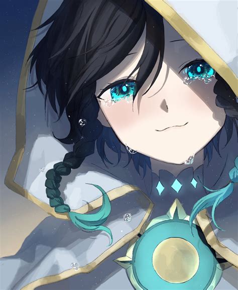 Safebooru 1boy Alternate Costume Androgynous Bangs Black Hair Blue