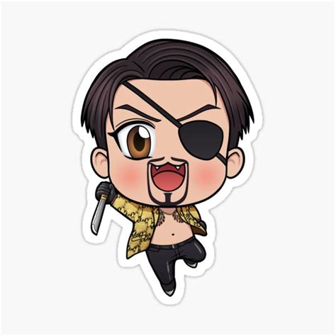 Chibi Majima Sticker For Sale By Fabylp Redbubble