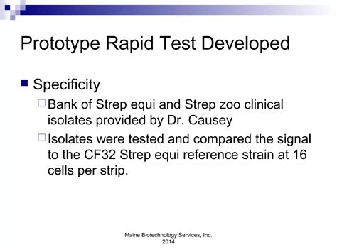 Streptococcus Equi Field Trial Data Ppt