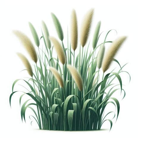 Premium Photo Green Cane Reed Grass Isolated On A White Background