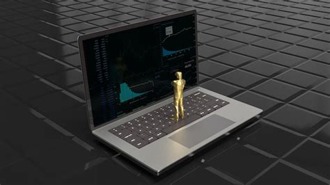 Premium Photo The Man On Notebook For Business Concept 3d Rendering