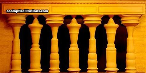 Marble Columns Or Shadow People Cool Optical Illusions Amazing Optical Illusions