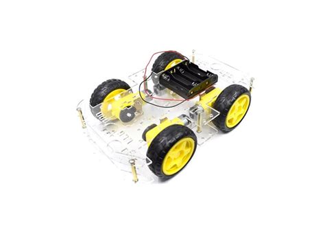 Chasis Robot 4wd Con Motores Y Portapilas Bricogeek