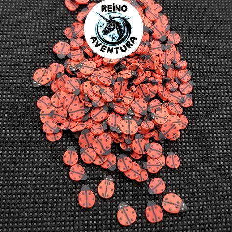 Ladybug Fimo Cane Clay Sprinkles Fimo Slices Embellishments Nail