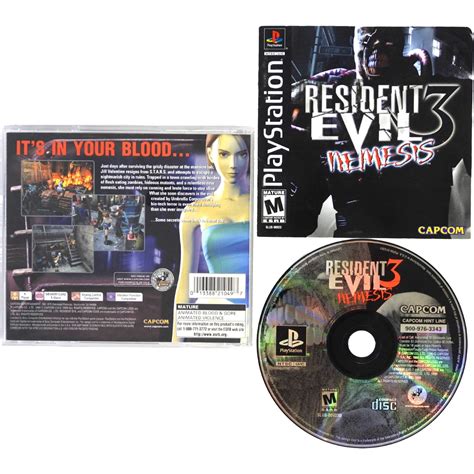 Resident Evil 3 Nemesis Playstation Ps1 Retro Mtl
