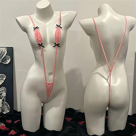 Womens Extreme Micro Swimsuit Sexy Cosplay Lingerie One Piece Swimwear