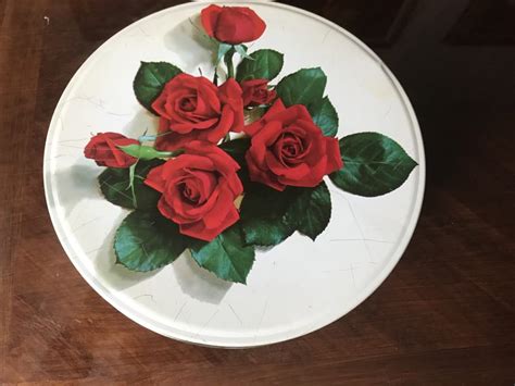 Rdeče Vrtnice Stara Kovinska škatla