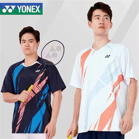 จัดส่งฟรี ใช่ แบดมินตันเสื้อยืดผู้ชายและผู้หญิงแขนสั้นแห้งเร็วชุดกีฬาการแข่งขันการฝึกอบรมท็อปส์