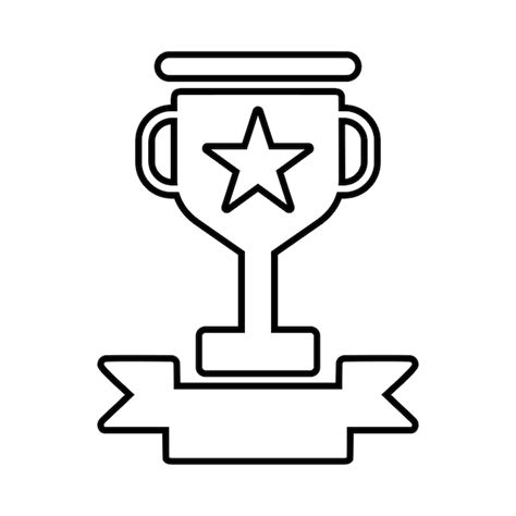 Premium Vector Trophy Award Outline Icon Line Art Vector