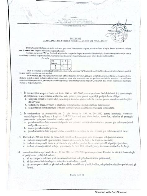 Test Grila Aj Sefpost 2021 Pdf