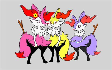 Triple Braixen Triple Mothers By 452799 On Deviantart