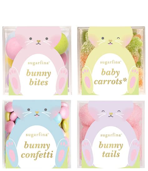 Sugarfina Spring Easter Bunny Candy Small 4 Piece Candy Cube Bundle Dillards