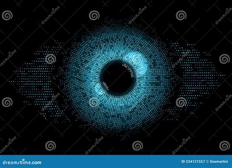 Digital Eye Data Network Cyber Security Technology Stock Vector