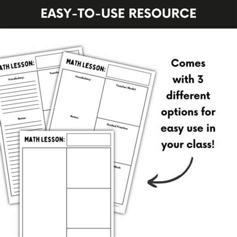 Freebie Daily Math Notes Template Interactive Math Journal Template