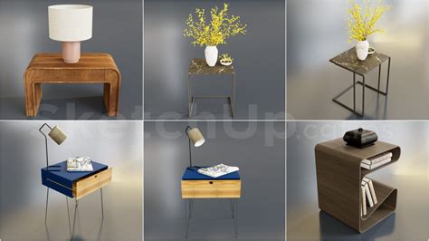 7164 Free Sketchup Bed Side Table Model Download